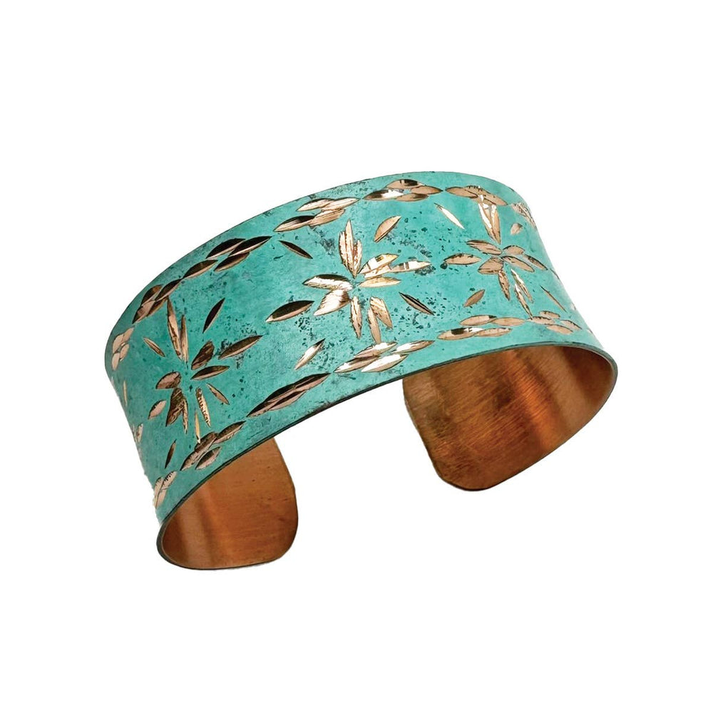 Anju Jewelry - Patina Blooming Waters Cuff – Flippie Hippie