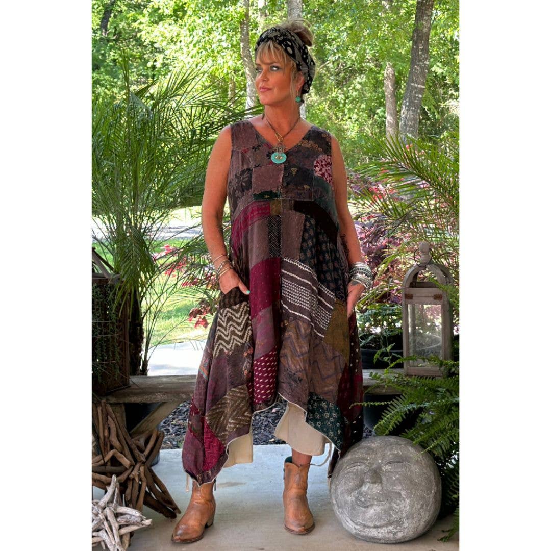 Jaded Gypsy Chocolate Patchwork Dress – Flippie Hippie